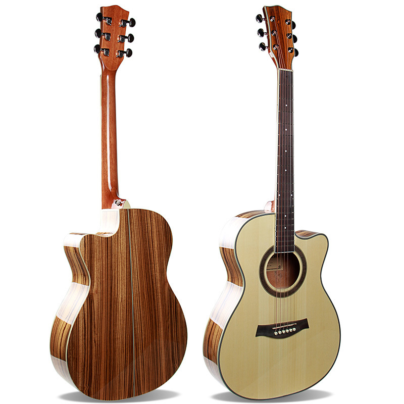 High Quality Matte Zebra Acoustic Guitar With Cutaway from China ...